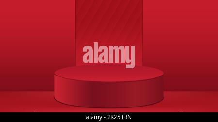 Abstract red light studio background with gradient Stock Photo - Alamy