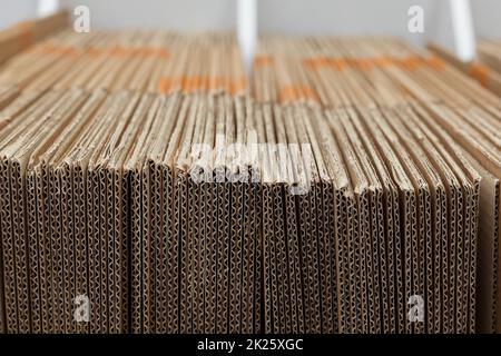 cross section of cardboard corrugated pattern as baskground and texture ...