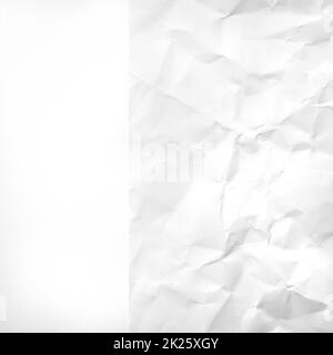 smooth and crumplet paper sheet Stock Photo - Alamy