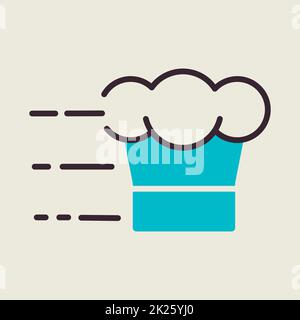 Fast delivery cook vector icon Stock Photo - Alamy