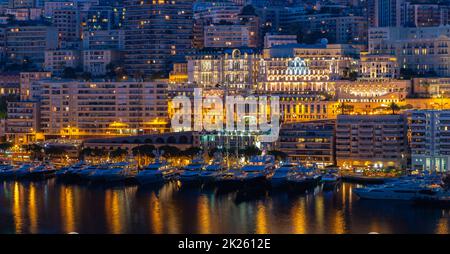 Port Hercule Sunset Stock Photo - Alamy