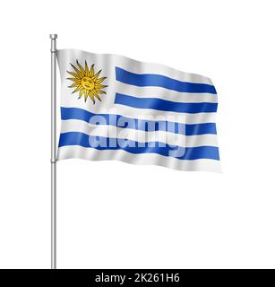 Closeup Uruguay Flag Stock Photo - Alamy