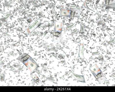 Dollar falling on white background Stock Photo - Alamy