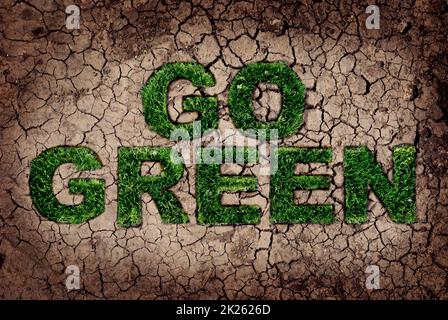 Go green renewable energy recycling zero waste ecology lean concept ...
