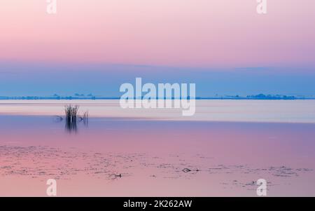 pink and blue sky at dawn, lilac blue sky at sunset Stock Photo - Alamy