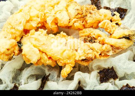 Appetizing fried sea bass fish, seafood Stock Photo - Alamy