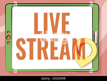 Computer Tablet Drawing With Clear Touch Screen And Location Pin Stock ...