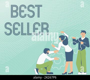 Inspiration showing sign Best Seller. Business concept book or other ...