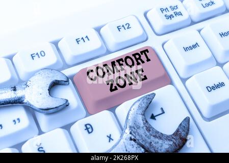 Inspiration showing sign Comfort Zone. Conceptual photo A situation ...