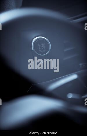 Close up of a car's push button start engine ignition system Stock ...