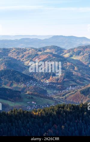 Seebach in the Black Forest mountains landscape scenery nature fall ...