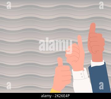 Three Colleagues Congratulating Success Presenting Innovative Combined ...