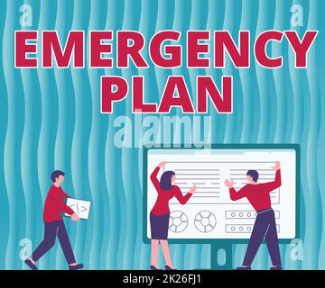 Text showing inspiration Emergency Plan. Business showcase instructions ...