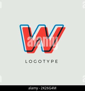 Stunning Letter H with 3d color contour, minimalist letter graphic for ...