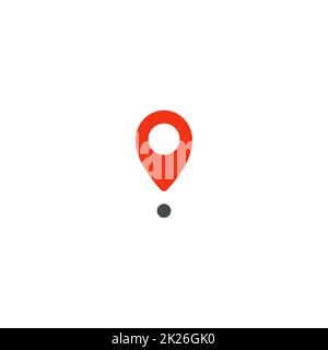 Location pin on city map, illustration Stock Photo - Alamy