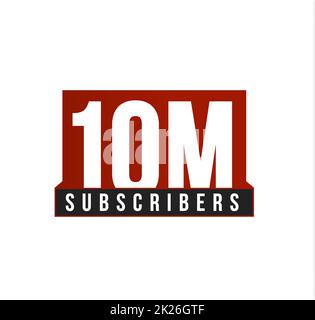 Subscribers number icon. Anniversary logo template. Greeting card ...