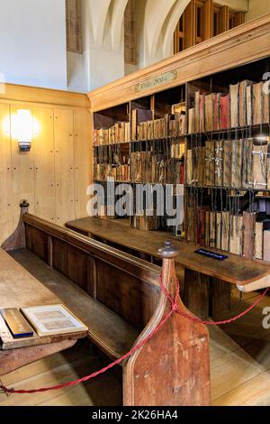 The 17th century Chained Library in Hereford Cathedral is the largest ...