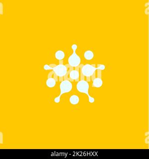 Digital logos set. Vector isolated circle logo. Creative template. Red ...