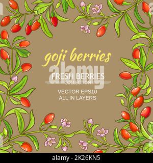 goji vector frame Stock Photo - Alamy