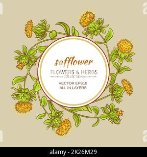 safflower plant vector pattern Stock Photo - Alamy
