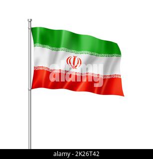 Isolated Iran Flag Stock Photo - Alamy