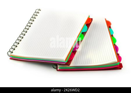 new red notebook with rings isolated on a white background Stock Photo ...