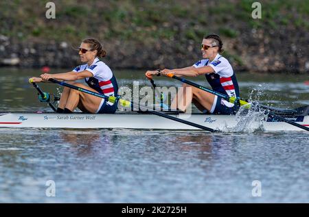 USA women's double Sculls rowing team Susan Francia and Brett Sickler ...