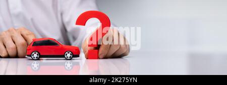 Panoramic blue background with question mark hanging. Loop 4K Video ...