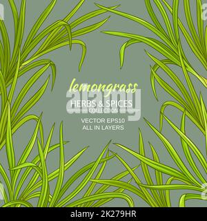 lemongrass vector frame Stock Photo - Alamy