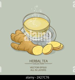 ginger tea illustration Stock Photo - Alamy