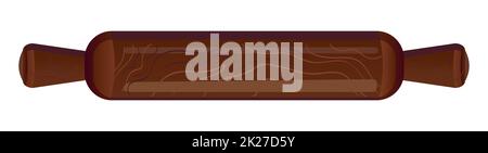 Realistic drawing of a rolling pin on a white background - Vector Stock ...