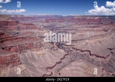 A dramatic view of a fork generated by the red rocks of the Grand ...