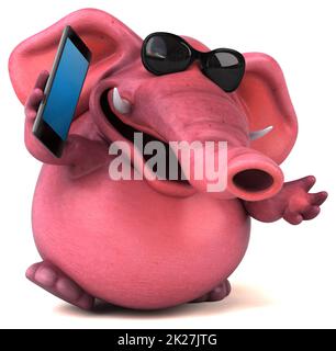 Fun elephant - 3D Illustration Stock Photo - Alamy