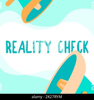 Conceptual display Reality Check, Business approach making the person ...