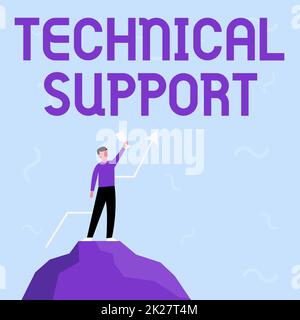 Text sign showing Technical Support, Business approach a service ...