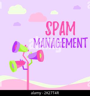 Text caption presenting Spam Management. Conceptual photo help reduce ...