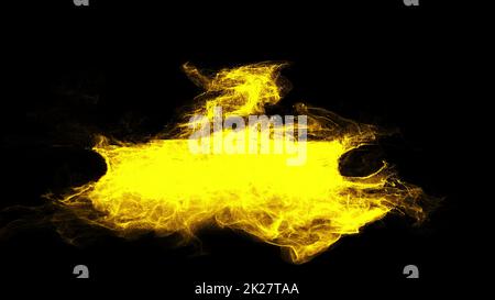 Magic flow of golden particles Stock Photo - Alamy