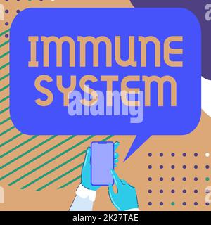 Conceptual caption Immune System. Conceptual photo a bodily system that ...