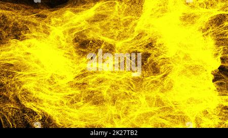 Magic flow of golden particles Stock Photo - Alamy