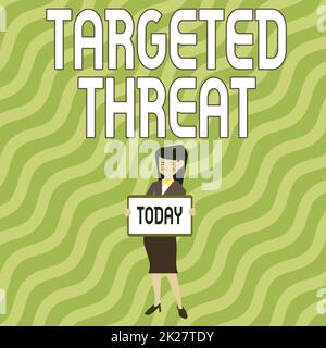 Text showing inspiration Targeted Threat. Business showcase class of ...