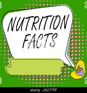 Text showing inspiration Nutrition Facts. Business overview detailed ...