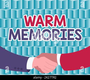 Text showing inspiration Warm Memories, Word for reminiscing the ...