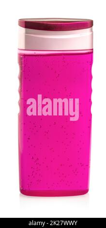 Red shampoo bottle isolated on white background Stock Photo - Alamy