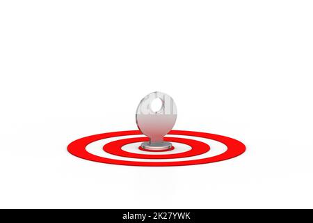 Target icon with lock Stock Photo - Alamy