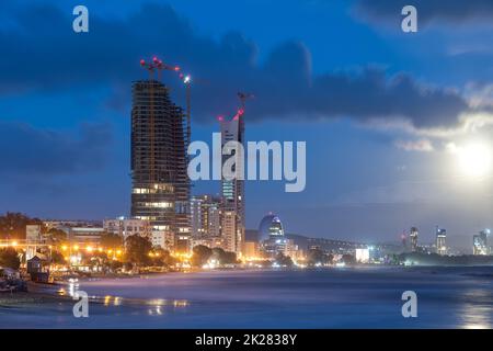 Panoramic night view of Limassol city. Cyprus Stock Photo - Alamy