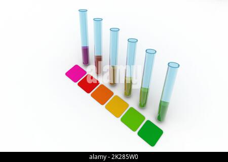 Test tube with color card Stock Photo - Alamy