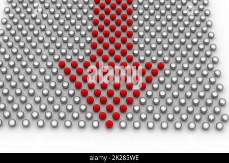 Ball shaping the arrow Stock Photo - Alamy