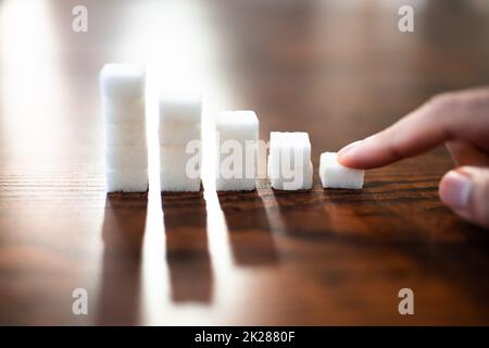 Reduce Blood Sugar. Low Glucose Level Decline Stock Photo - Alamy