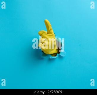 Hand pointing at inscription Stock Photo - Alamy