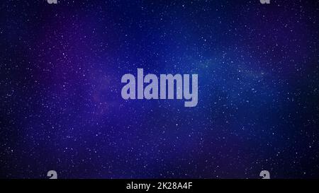 Night blue starry sky horizontal background banner. 3d illustration of ...